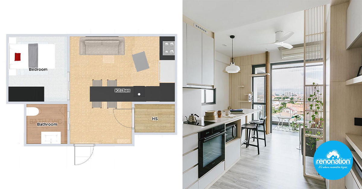 8 Different Floor Plan Ideas for a 2-room BTO