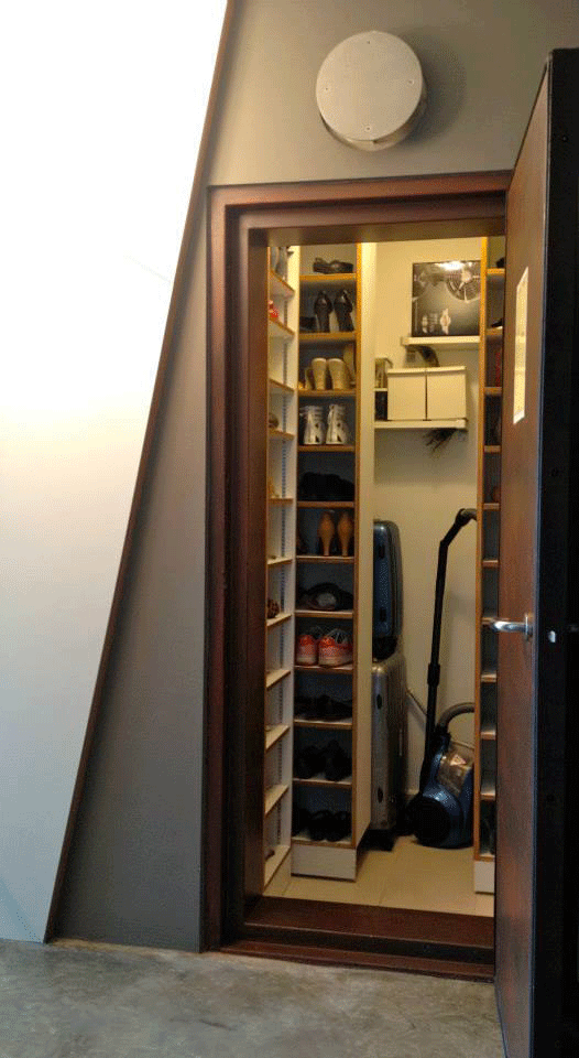 Bomb shelter shoe cabinet store